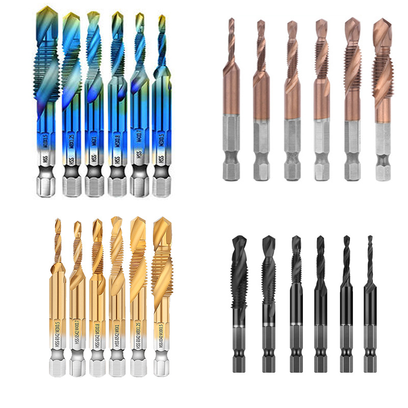 HSS Tap Drill Set M3, M4, M5, M6, M8, M10 Drill Tap Bits