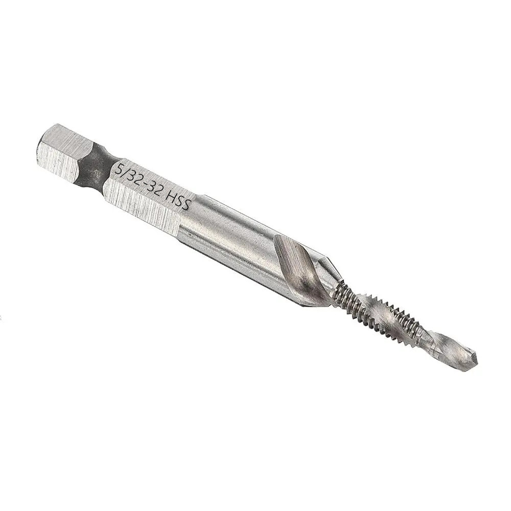 Shank Spiral Screw Thread Taps Drill Bits Set Hex Tap Drill Bits ...